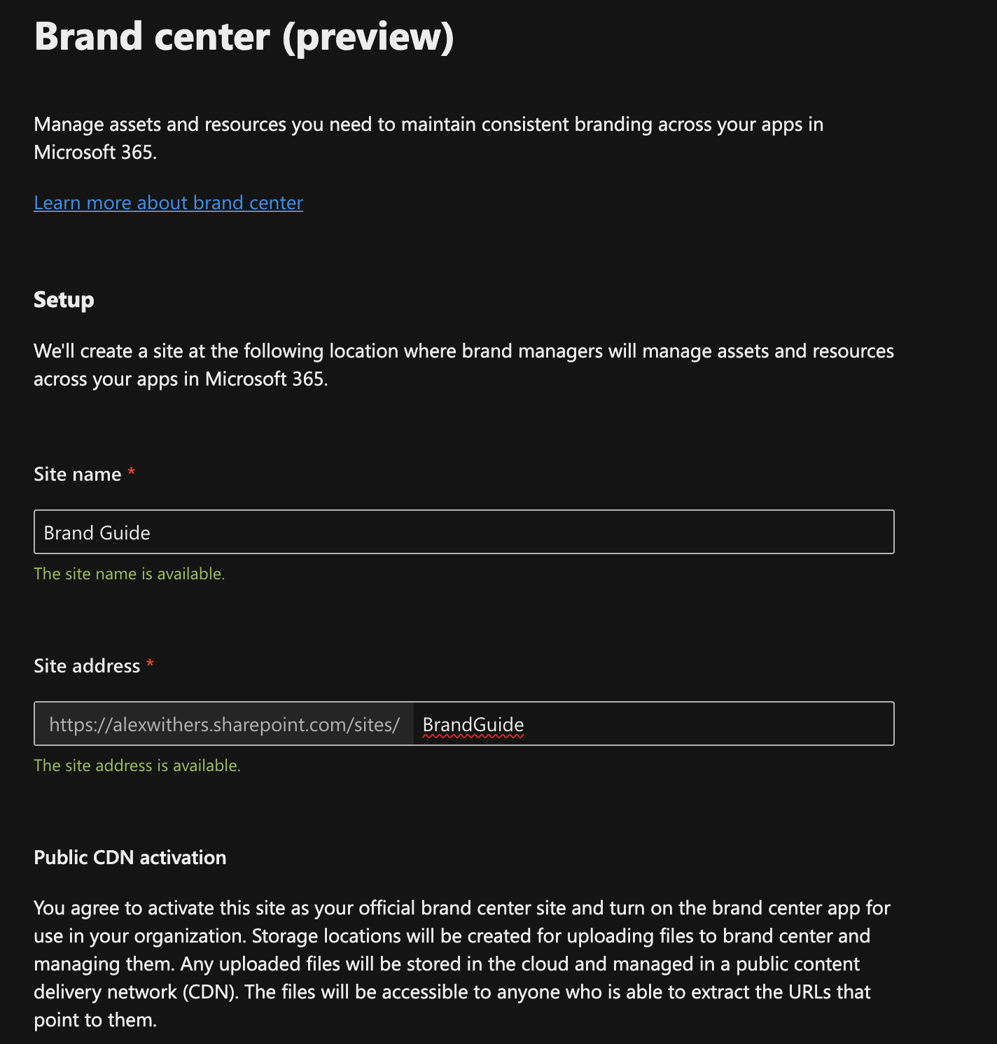 SharePoint Brand Center - Alex Withers